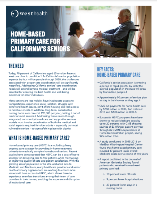 Home-Based Primary Care for California’s Seniors | West Health